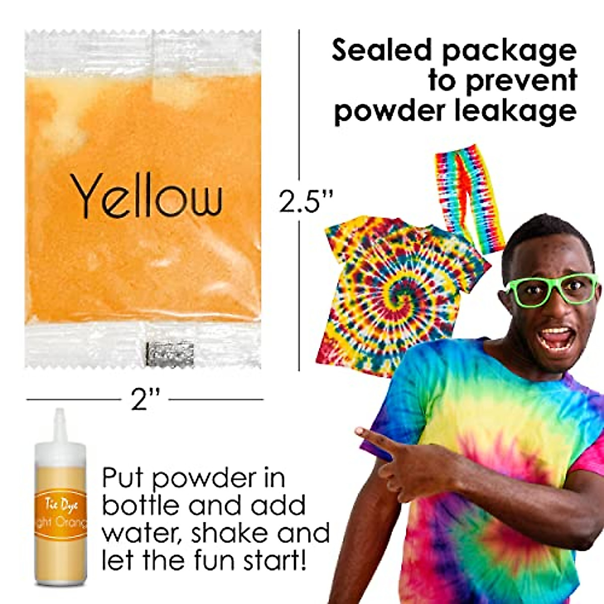 2X Tie Dye Powder │Tie Dye Powder Refills for Tie Dying │Fabric Dyes │12 Colors Tie Dye Powder 24 Total Dye Packets│2X Refills for Tie Dye │Mesi Colorz Tie Dye Refills
