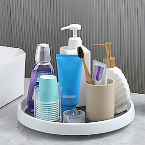 [ 4 Pack ] 12 Inch Non-Skid Turntable Lazy Susan Organizers - Spinning Rack for Cabinet, Pantry Organization and Storage, Kitchen, Fridge, Vanity, Countertop, Under Sink Organizing, Spice Spinner