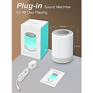 YYDSKIT Sound Machine,White Noise Machine for Baby with Night Light, 32 High Fidelity Sounds,Plug in,5 Timers & Memory Feature, Noise Machine for Baby Kids Adults,Home