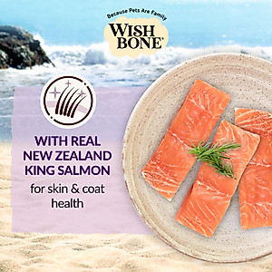 Wishbone Ocean New Zealand King Salmon Dry Dog Food, Gluten-Free, Grain-Free Recipe for Overall Pet Health - 4 lb