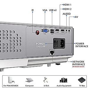 CXDTBH Full 1080P Projector LED Native 1920 x 1080P 3D Home Theater Smart Phone Beamer ( Size : Android Version )