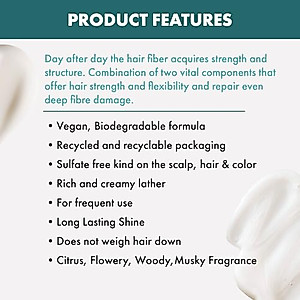 Alfaparf Milano Semi Di Lino Reconstruction Reparative Shampoo for Damaged Hair - Color Safe, Hydrating Shampoo for Dry Hair - Restores Fiber & Elasticity - Sulfate & Paraben Free - Vegan (8.45 oz)