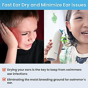 BOCOOLIFE Ear Dryer Ear Blow Dryer Swimming Ear Moisture Swimmers Ear Drier Swim Ear Blower Electronic Ear Water Remover Rechargeable Battery Operated Ear Fluid Remover Ear Dryer for Swimmers Dry Ears