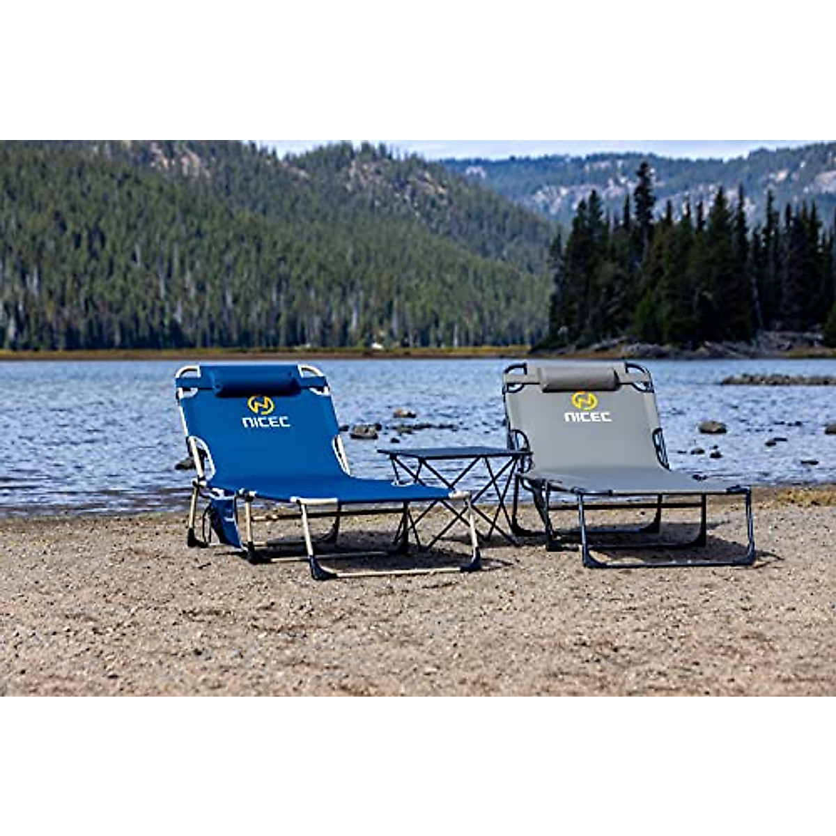 Nice C Lounge Chair + Low Beach Chair 2 Pack