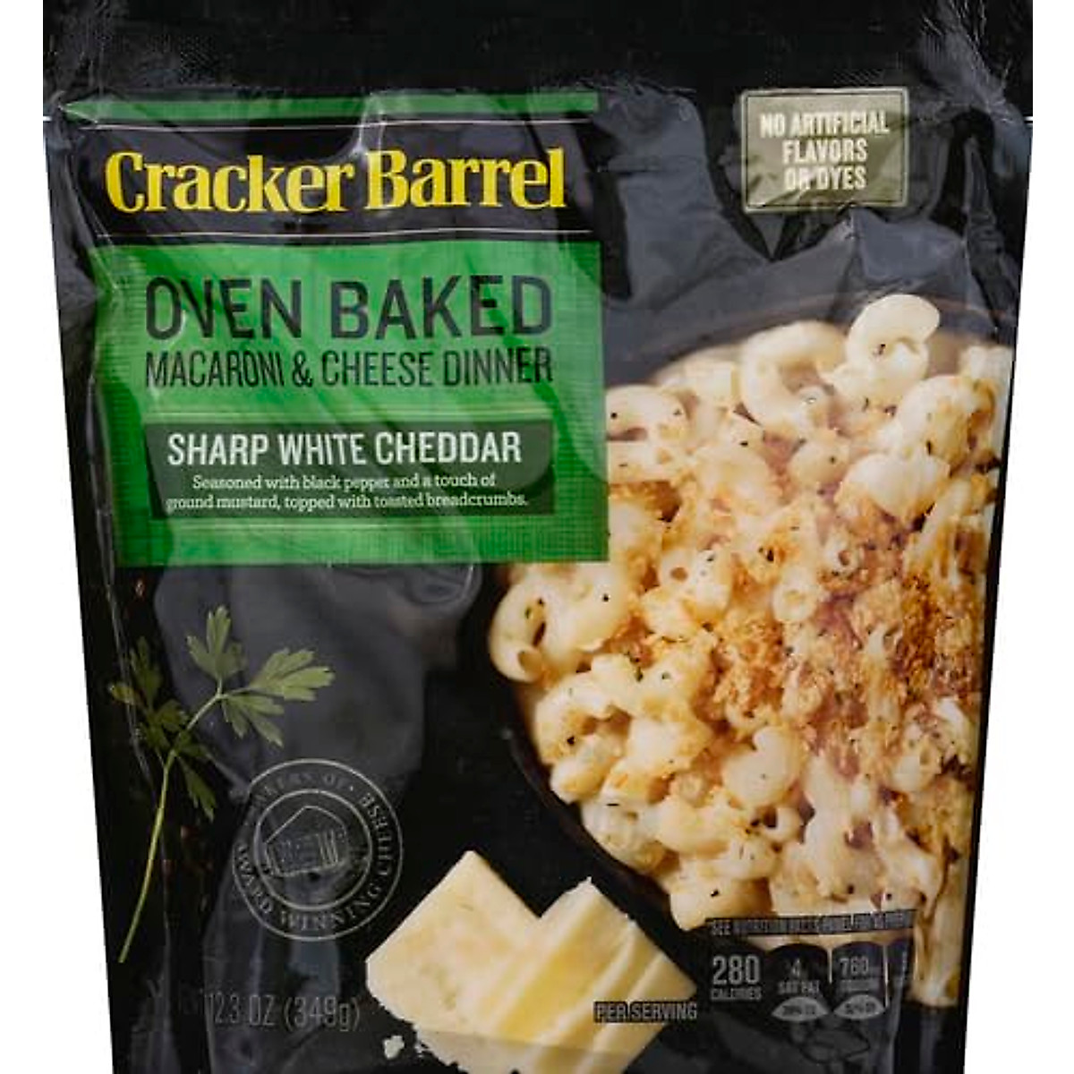 Cracker Barrel Oven Baked Sharp White Cheddar Macaroni and Cheese Dinner (12.3 oz Pouch)