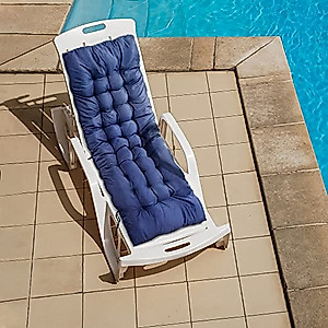 Uheng Indoor Outdoor Patio High Seat Back Chair Cushion for Rocking Chair with 6 Ties, Thick Padded Chaise Lounger Swing Bench Cushion Loveseat Recliner Pads Mat Garden