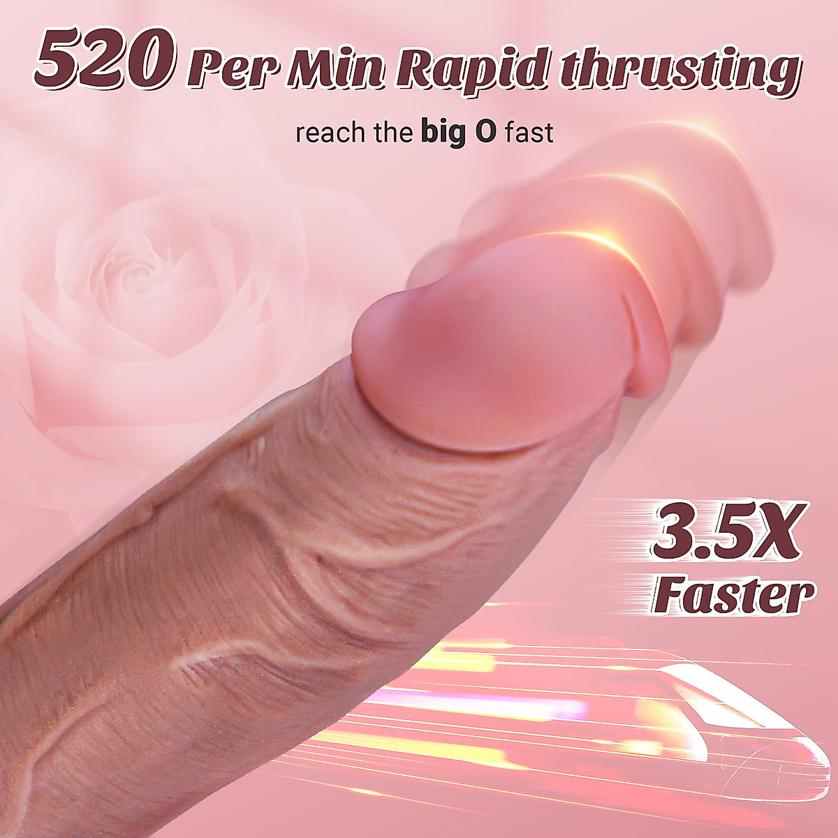 Thrusting Dildo Realistic Dildos for Women - Strong Thrusting Vibrator, 9 Inch Suction Cup Dildo with Remote, Consoladores, BOMBEX Silicone Penis, Vibrating Anal Dildo for Men, Adult Sex Toys