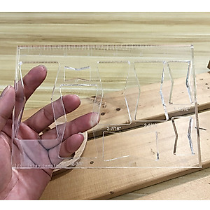 Hecfu 8 in 1 Router Template for Woodworking, Router Jig Bowtie Template, Bowtie Router Template Jig Kit, Butterfly Inlay Template Decorative