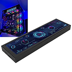 8.8 Inch Mini Monitor, 1920X480 Resolution CPU GPU Data Temperature Display, PC CPU Data Secondary Monitor, Customizable Screen Layout Function Support for RPi for Linux for