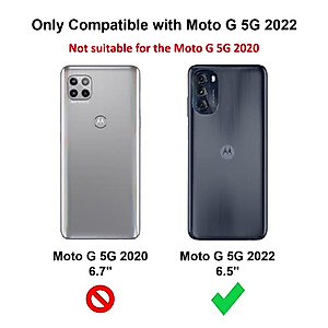 Cresee for Motorola Moto G 5G 2022 Case, Crystal Clear Cover with Reinforced Corner Bumper Slim Fit Shockproof Flexible TPU Phone Case for Moto G 5G (2022) Transparent