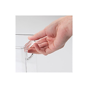 iDesign Recycled Plastic Stackable Storage Bin - Perfect to Hold Breast Milk Bags - Clear