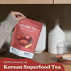 DALAMHARI Jujube Tea 30T | Sleepytime Tea Smooth Move Tea Bags Medjool Dates Pitted Dates Date Sugar Free Te Divina Chupa Panza Tea Pinalim Tea Throat Coat Tea Decaf Tea Bags