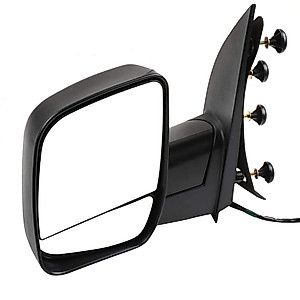 SCITOO Left Mirror fit 2003-2013 for Ford E-150 E-250 2004-2013 for Ford E-350 E-450 Super Duty Econoline Van with Power Adjustment Manual Folding Non-Heated Driver Side Mirror