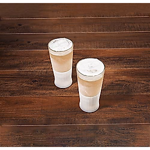 Host FREEZE Beer Glasses, Frozen Beer Mugs, Freezable Pint Glass Set, Insulated Beer Glass to Keep Your Drinks Cold, Double Walled Insulated Glasses, Tumbler for Iced Coffee, 16oz, Set of 2
