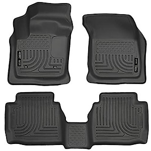 Husky Liners Weatherbeater Floor Mats | Fits 2013-2016 Ford Fusion, 2013-2016 Lincoln MKZ | Front & 2nd Row, 3-pc Black - 99751