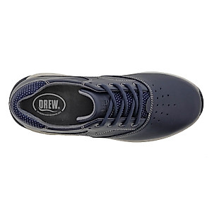 Drew Tour Womens Lace Up Comfort Shoe, Navy Leather,8 Wide (D)