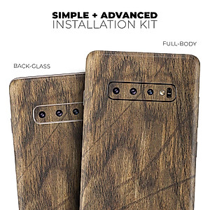 DesignSkinz Raw Wood Planks V3 Protective Vinyl Decal Wrap Skin Cover Compatible with The Samsung Galaxy S20 (Screen Trim & Back Glass Skin)