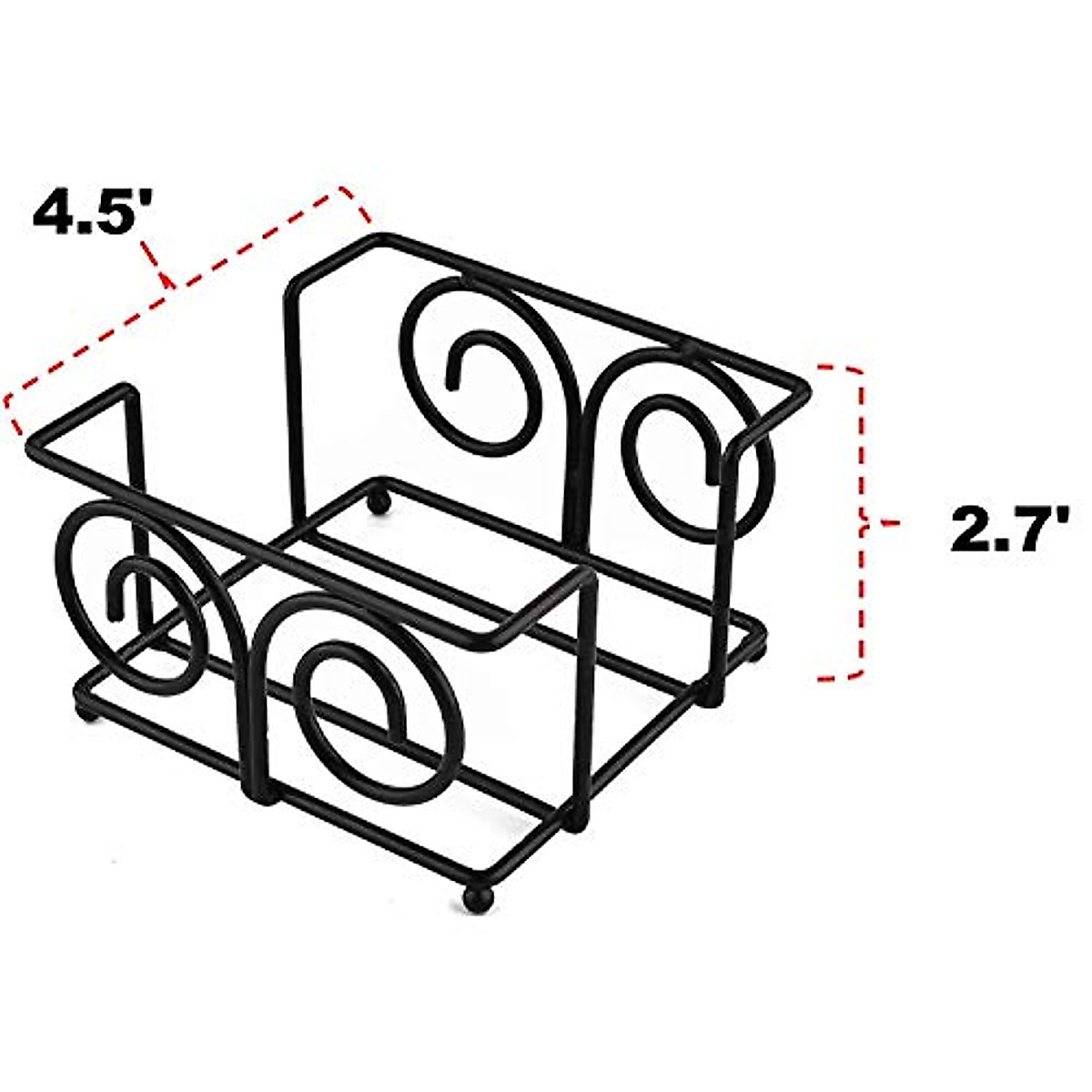 Kocent Vintage Coaster Holder Black Iron Metal Holder Storage Caddy for Both Round and Square Coasters Fit 4 to 9 Pieces Coasters,4.3 Inch (1)