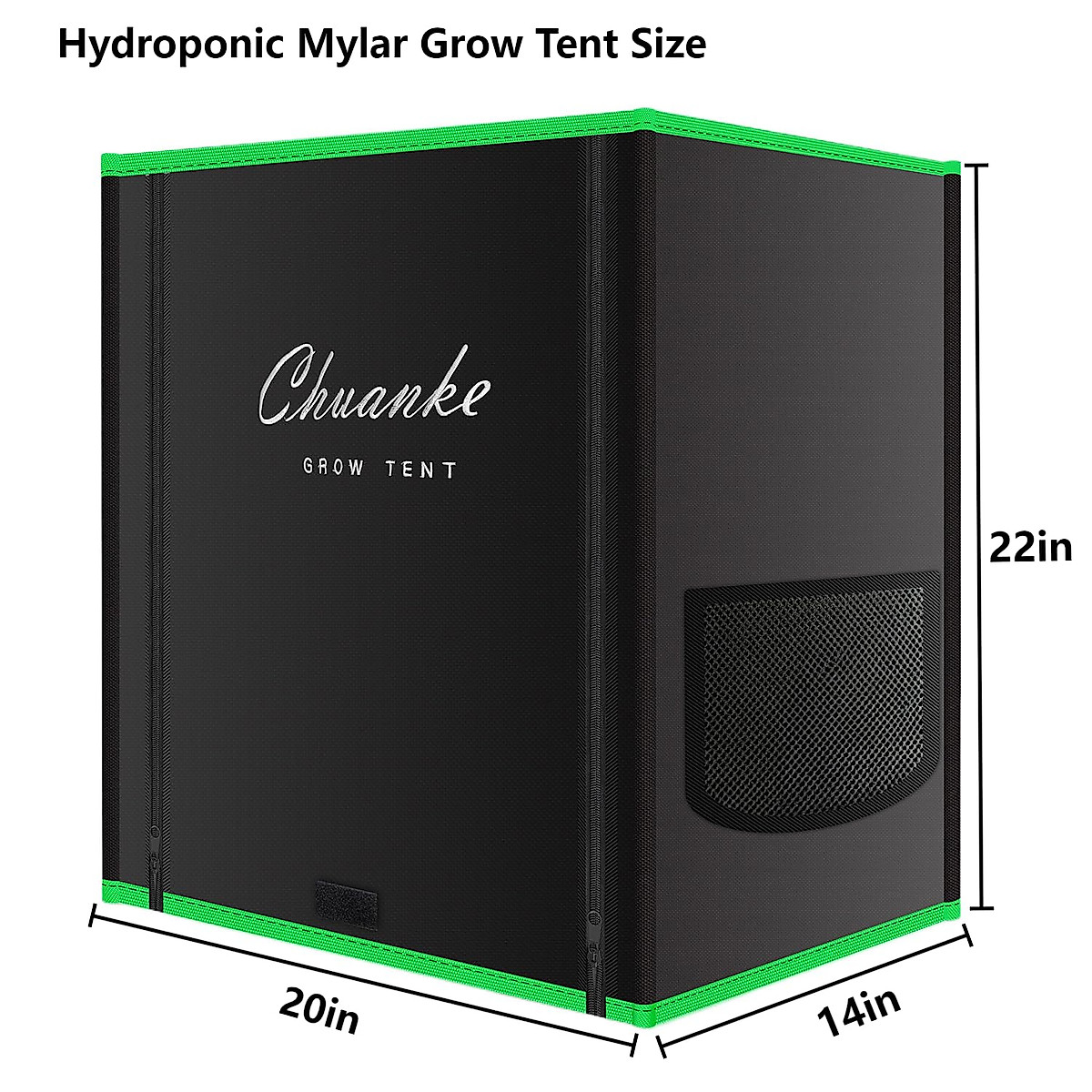 Chuanke Small Grow Tent for Aerogarden Hydroponics Growing System Indoor 20"x14"x22"High Reflective Mylar Leak-Proof of Light 600D Oxford Fabric for Indoor Plant