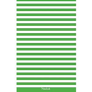 Pop Art Green and White Striped Journal Notebook with Lined Interior Pages. Organize Your Life by Color!: Sized for Messenger Bags, Purses, Small ... Notebooks Inspired by the colors of Pop Art)