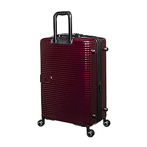 it luggage Helixian 27" Hardside Checked 8 Wheel Expandable Spinner, Wine Red