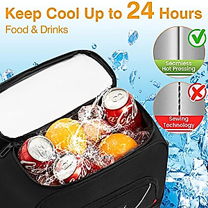 Necoka Cooler Backpack,Doulbe-Layer 42 Cans Backpack Coolers Insulated Leak Proof with 5 Ice Pack for Drink Food,Lightweight Large Lunch Bag for Men Women Trip Beach Camping Work