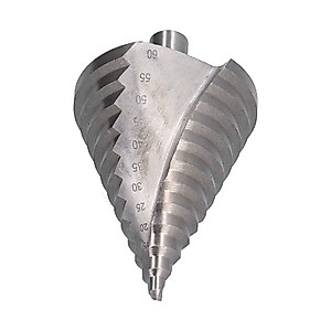 Spiral Step Drill Bit, High Speed Steel Ladder Structure Sturdy Durable Conical Drill Bit Faster Efficient Wide Application for Drill for Bench Drill