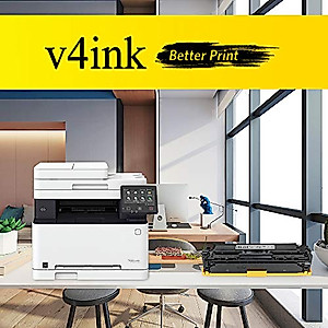 v4ink 4PK Remanufactured 131H Toner Cartridge Replacement for Canon 131 131H 116 CRG116 CRG131H Toner Set for Canon Color MF624Cw MF628Cw MF623Cn MF8280Cw MF8230Cn MF8030Cn MF8040Cn MF8050Cn MF8080Cw