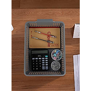 Cand Grey Plastic Basket Tray, A4 Paper Bakets, 6 Packs