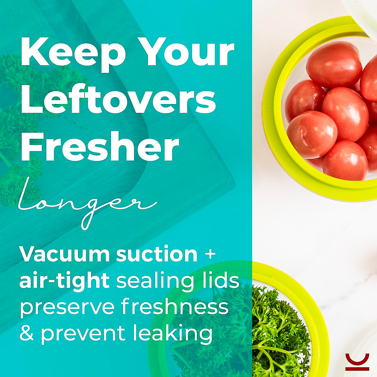 Collapse-it Silicone Food Storage Containers - BPA Free Airtight Silicone Lids Collapsible Lunch Box Containers - Oven, Microwave, Freezer Safe (Teal (6) 3.5-Cup Set)