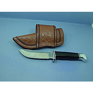 Buck 103 Cross Draw Genuine Leather Knife Sheath, 7" Right/Left Hand Knife Holster, Dyed Light Brown