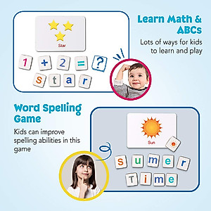 Coogam Magnetic Letters Numbers Alphabet Fridge Magnets ABC 123 Educational Toy Set Preschool Learning Spelling Counting Uppercase Lowercase Math for 3 4 5 Years Kid Toddler