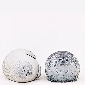 FJZFING YUESUO Chubby Blob Seal Pillow, Stuffed Cotton Plush Animals Toy Cute Ocean Plush Pillows (Medium (17.3 in)) 11