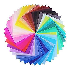 Origami Paper Large, Opret 100 Sheets 20x20cm / 8 inch Large Origami Paper 50 Vivid Colors Single Sided for Arts and Crafts Projects