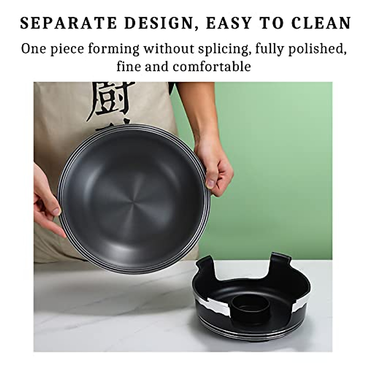 Chafing Dish Party Buffet Aluminum Alloy Non Stick Pan, Household Food Warmers Servers Tray with Fuel Holders, for Meat Vegetable Seafood Lobster Fish Head Bullfrog Pot,23cm