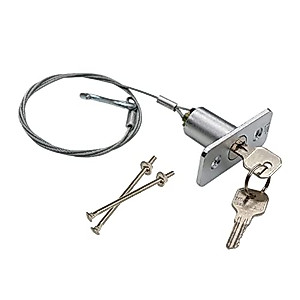 Emergency Release Lock Kit, Emergency Disconnect Release Key Lock with 2 Keys, Garage Door Opener Quick Release Lock for Universal Garage Door