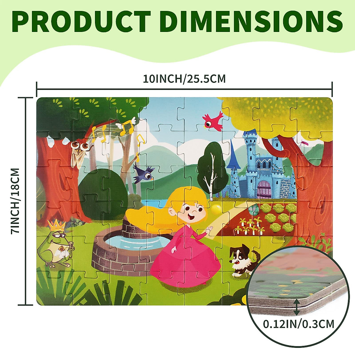 Puzzles for Kids Ages 3-5，Toddler Puzzles 48 Piece Jigsaw Puzzles for Preschool Children Learning Educational Puzzles Toys Gift Set for Boy and Girl (6 Puzzles)