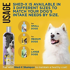 Shed-X Liquid Dog Supplement, 16oz – 100% Natural – Helps Control Excessive Dog Shedding with Fish Oil for Dogs Supplement of Essential Fatty Acids, Vitamins, and Minerals