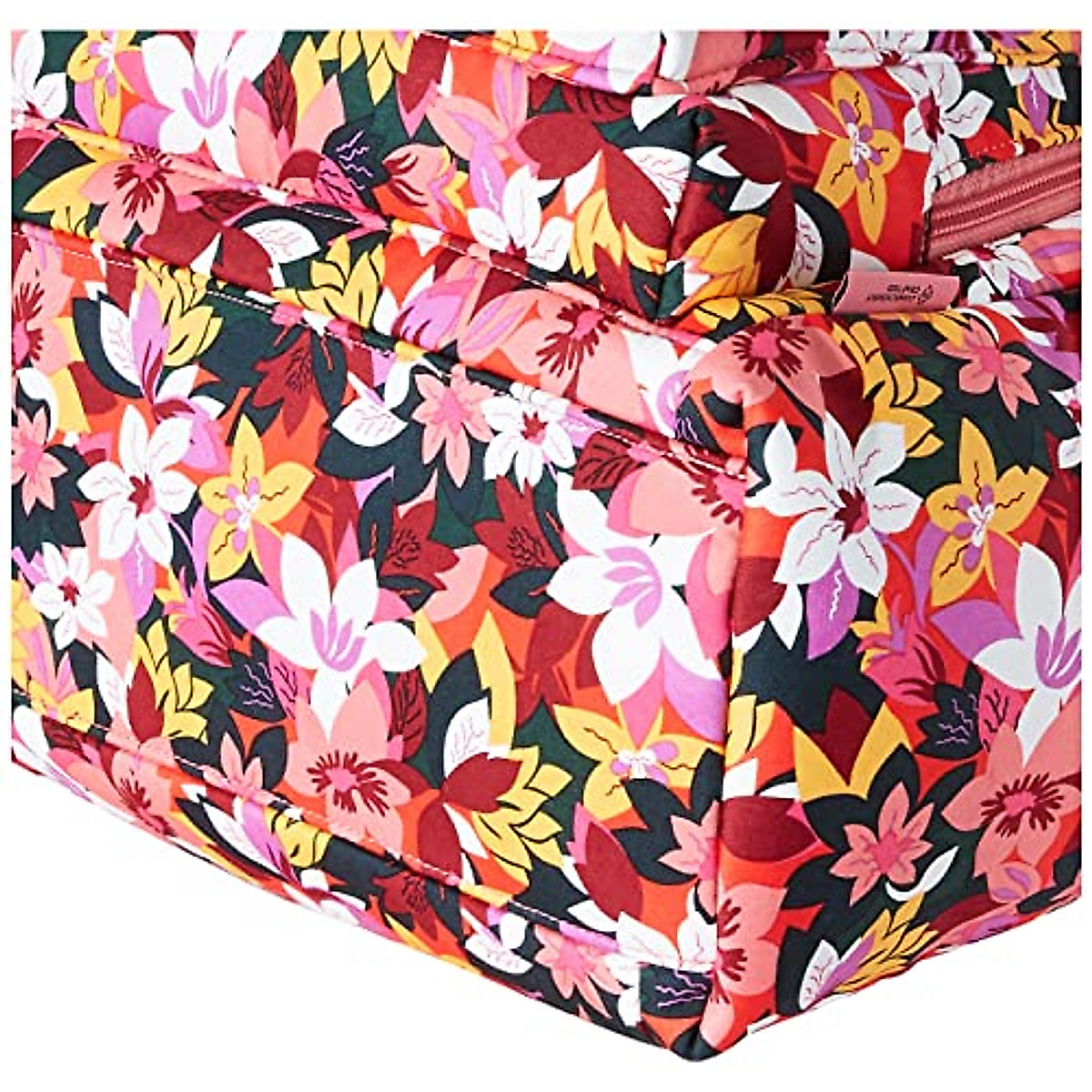 Vera Bradley Women's Cotton Utility Tote Bag, Rosa Floral - Recycled Cotton, One Size
