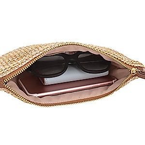 AGNETA Straw Clutch for Women Straw Purse Hand Wrist Type Summer Beach bag Handbags Wallet