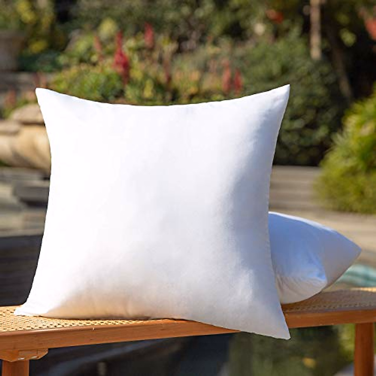 MIULEE 22x22 Outdoor Pillow Insert, Outdoor Pillows Water-Resistant Throw Pillow Inserts Hypoallergenic Premium Pillow Stuffer Sham Square for Patio Furniture Cushion Porch Swing Couch Sofa