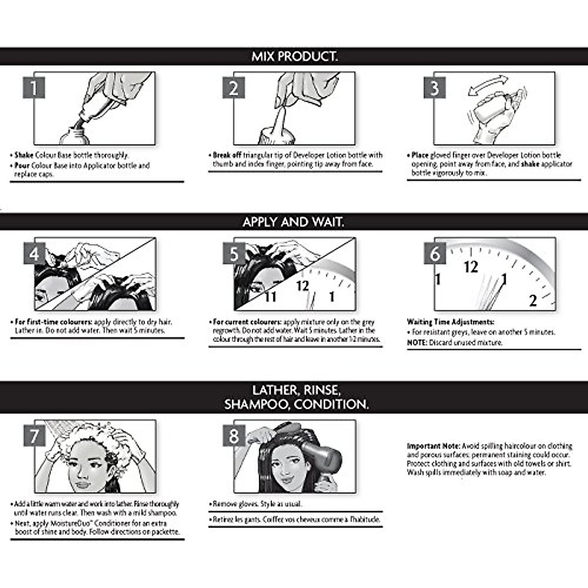 Just 5 Women's 5 Minute Permanent Hair Color with Conditioner, Grey Hair Coloring for Women - Darkest Brown