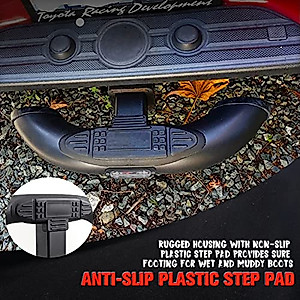 Chelhead Hitch Mount Bumper Step with 6W Red Braking Light Heavy-Duty Towing Hitch Mount for 2'' Standard Receiver Compatible with Trucks Chevy (Chevrolet) Ford Toyota GMC Dodge RAM Jeep