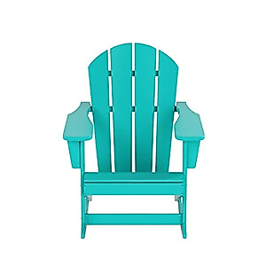 WO Home Furniture Adirondack Rocking Chair Set of 2PCS Patio Outdoor Chairs (Turquoise)
