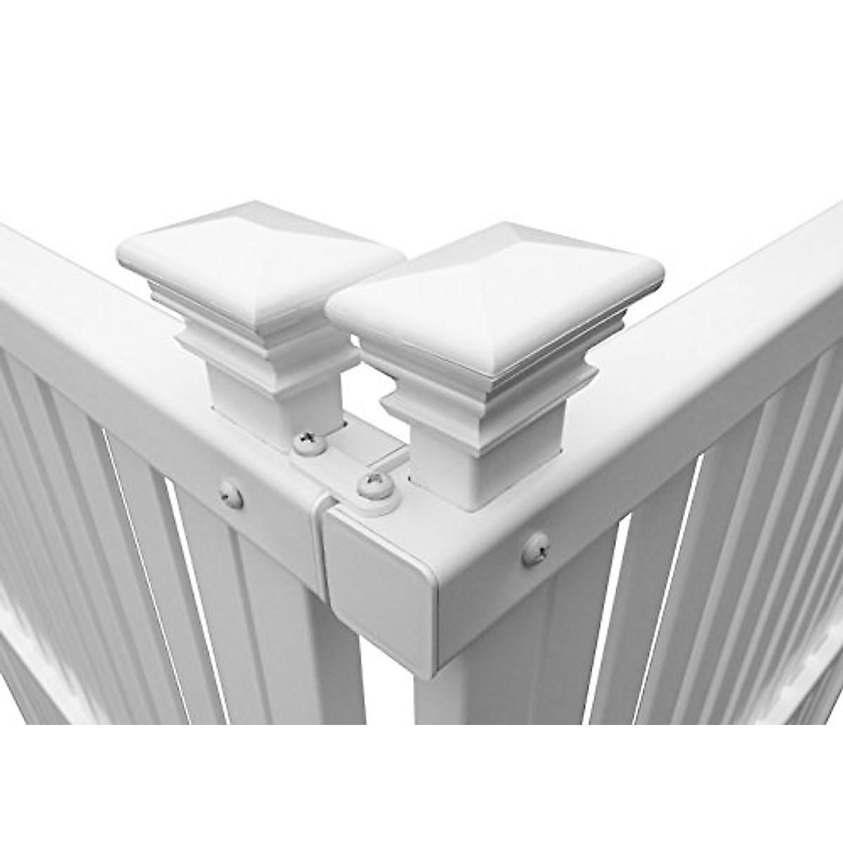 Enclo Privacy Screens ZP19008 Wilmington Vinyl No Dig Privacy Fence Screen Kit, 36in W x 48in H, White, 2 Panels