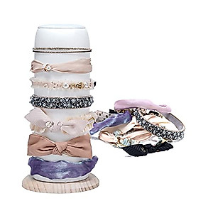 YILANFULL Headband Holder Organizer Display Stand for Women Baby Girl kids Toddler Gifts Vertical(white)