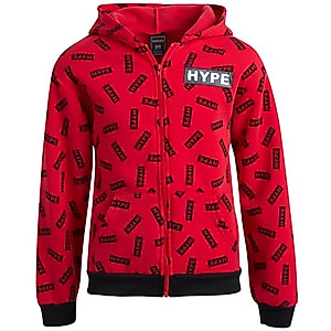 Quad Seven Boys' Sweatsuit Set - 2-Piece Active Fleece Hoodie Sweatshirt and Joggers Sweatpants for Boys (Sizes: 4-14), Size 16-18, Red Hype