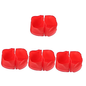 HOMSFOU 4 Sets Saucepan Silicone Lining Silicone Cookware Silicone Cooking Utensils Red Rice Cooker Multi-use Cooker Divider Slow Cooker Insert Kitchen Supplies Non-slip