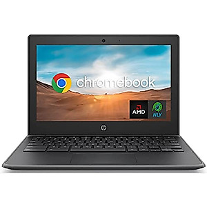 HP 11.6” Chromebook (Latest Model), AMD Dual Core Processor, 4GB RAM, 32GB eMMC, Rugged & Spill Resistant, Education, Long Battery Life, NLY MP, Chrome OS