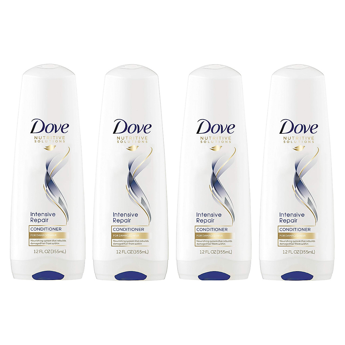 Dove Nutritive Solutions for Dry Hair, Intensive Repair, Deep Conditioner, 12 Fl Oz (Pack of 4)